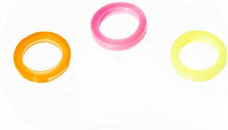 48 x Mixed Colours of Flexi Plastic Flourescent Key IDENTIFIERS CAPS ...