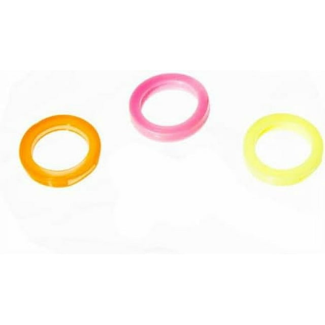 48 x Mixed Colours of Flexi Plastic Flourescent Key IDENTIFIERS CAPS ...