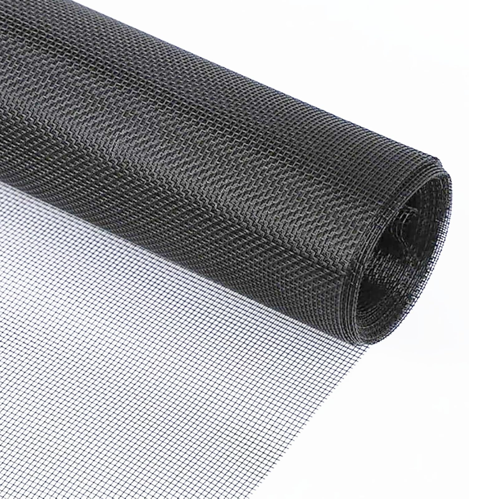 48"x100ft Windows Screen Mesh, Black Fiberglass Screen Roll, Durable ...