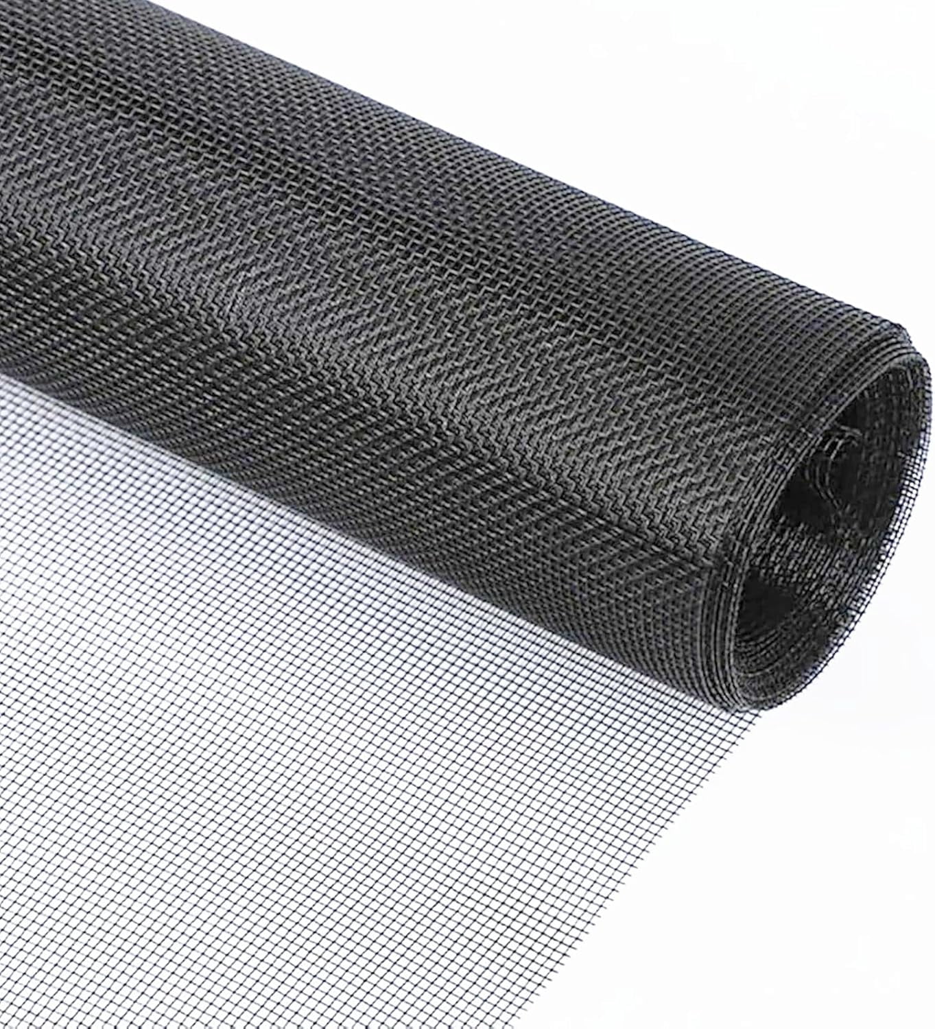 48"x100ft Windows Screen Mesh, Black Fiberglass Screen Roll, Durable ...