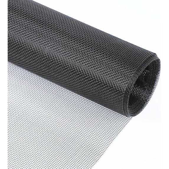 48"x100ft Windows Screen Mesh, Black Fiberglass Screen Roll, Durable ...