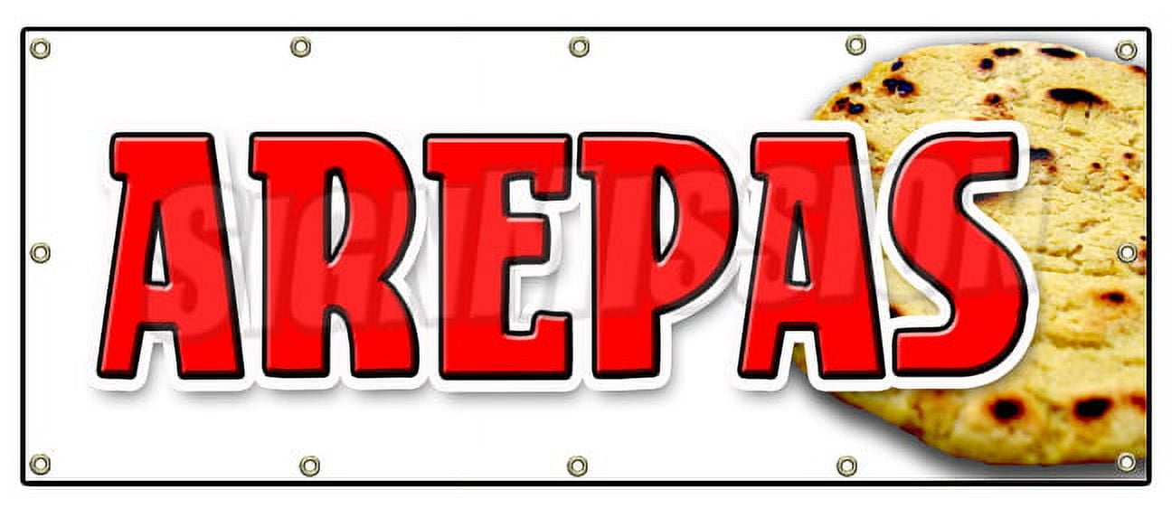 48"x120" AREPAS BANNER SIGN colombian venezuelan food cheese latin ...