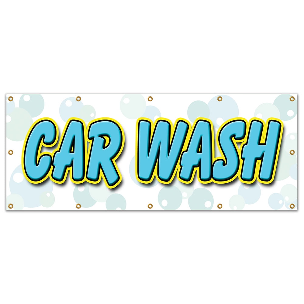 48"x120" CAR WASH BANNER SIGN washing detail wax signs detailing auto ...