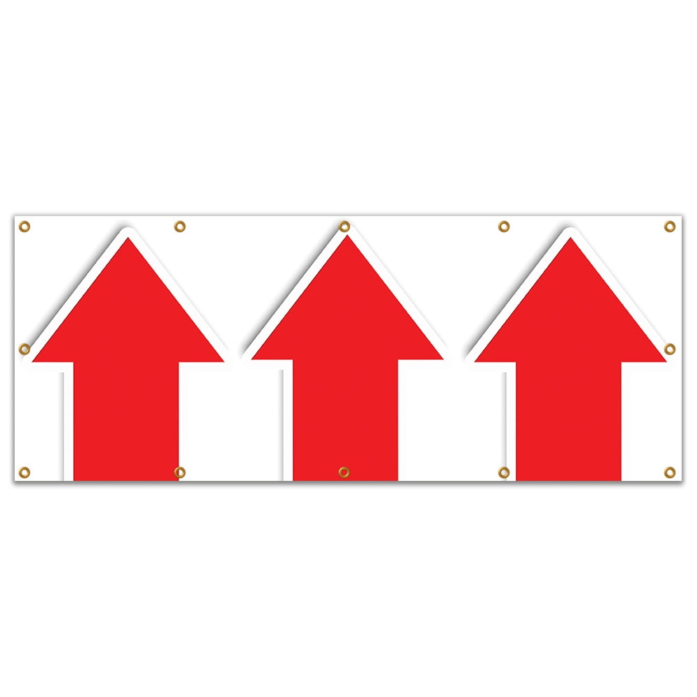 48"x120" GIANT UP ARROW BANNER SIGN turn here sale follow directions ...