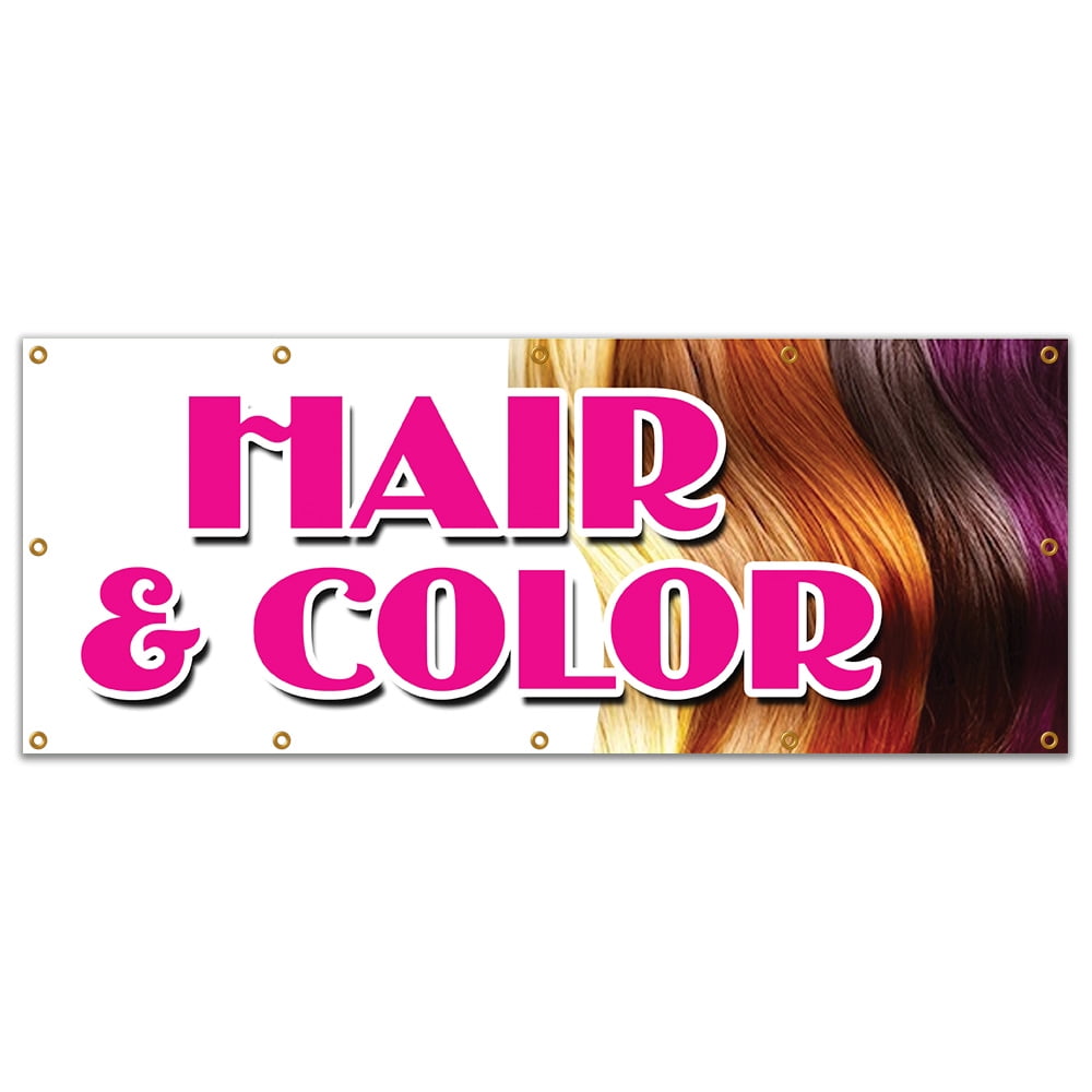 48"x120" HAIR & COLOR BANNER SIGN coloring manicurist pedicure perms ...