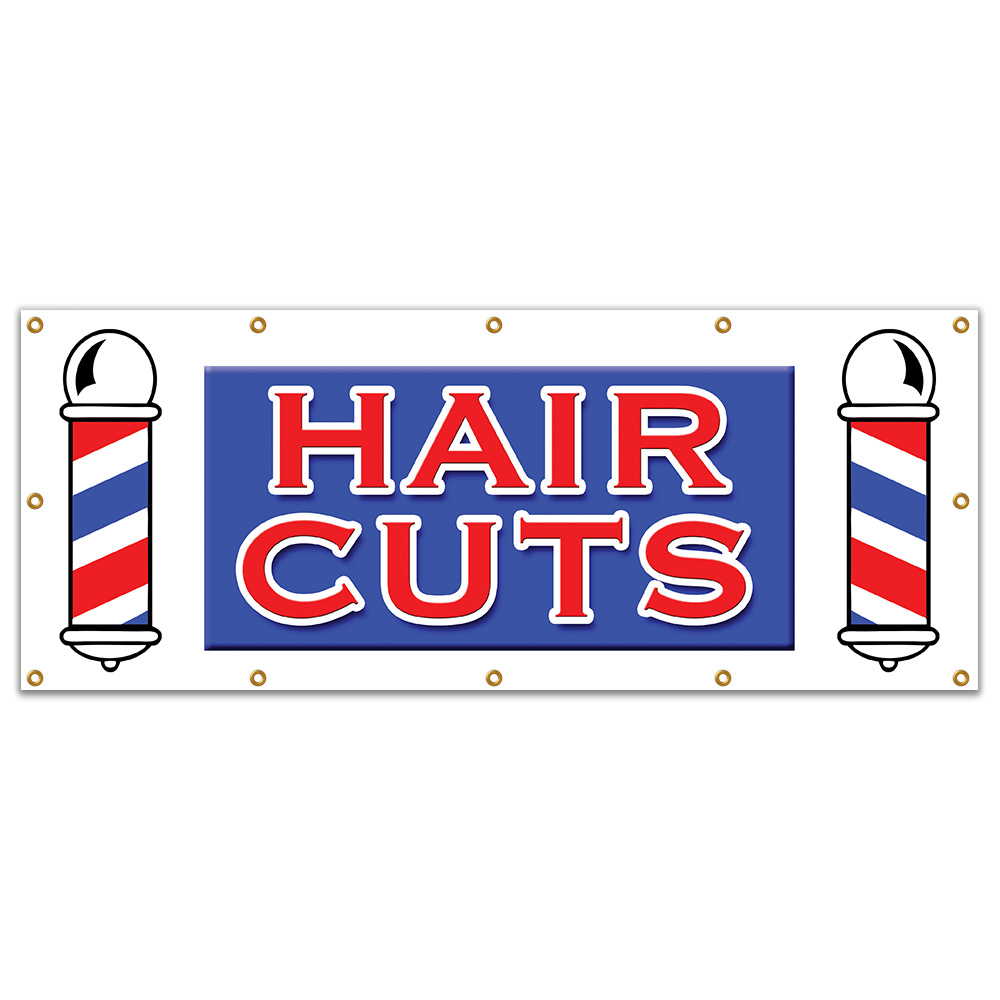 48"x120" HAIR CUTS BANNER SIGN men women girls boys stylist dresser ...