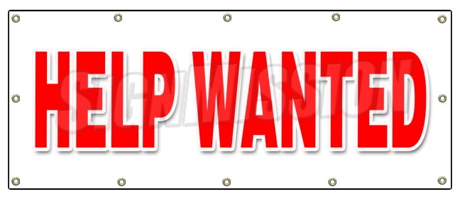 48"x120" HELP WANTED BANNER SIGN now hiring interview application job ...