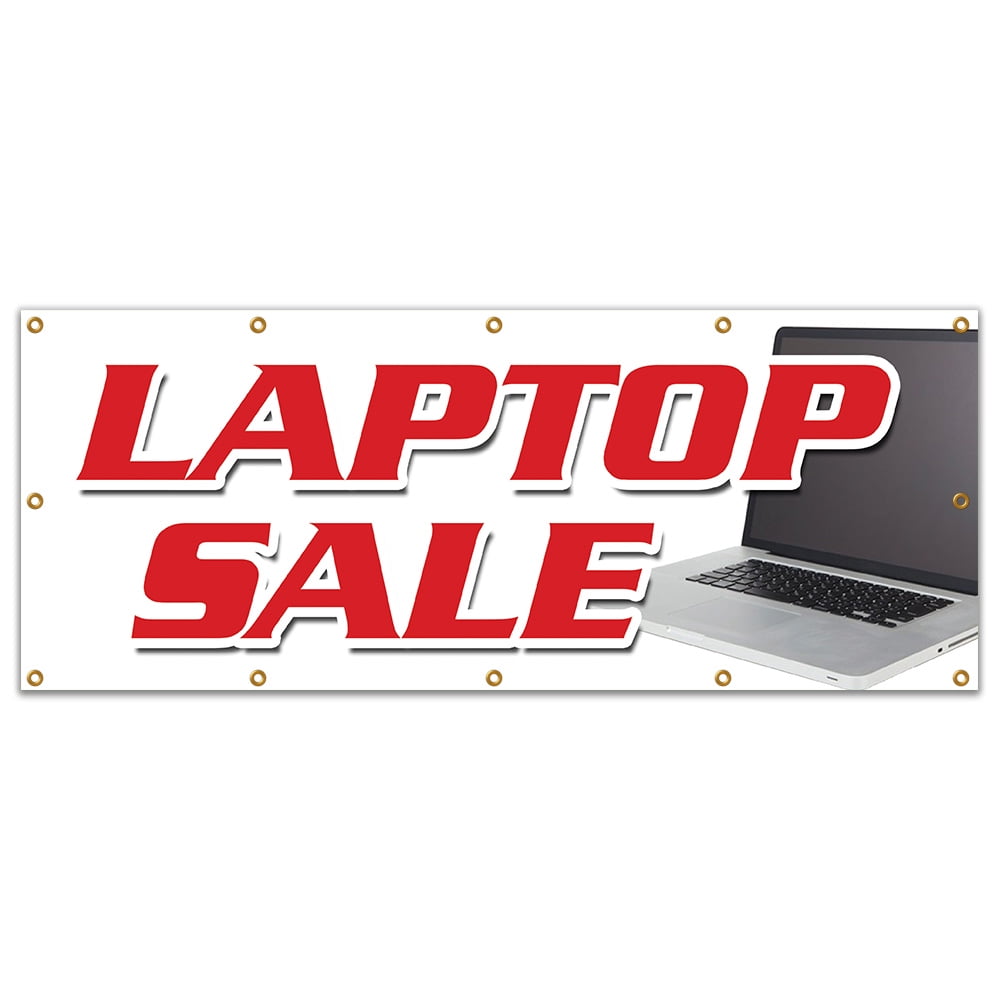 48"x120" LAPTOP SALE BANNER SIGN discount computers netbooks notebook ...