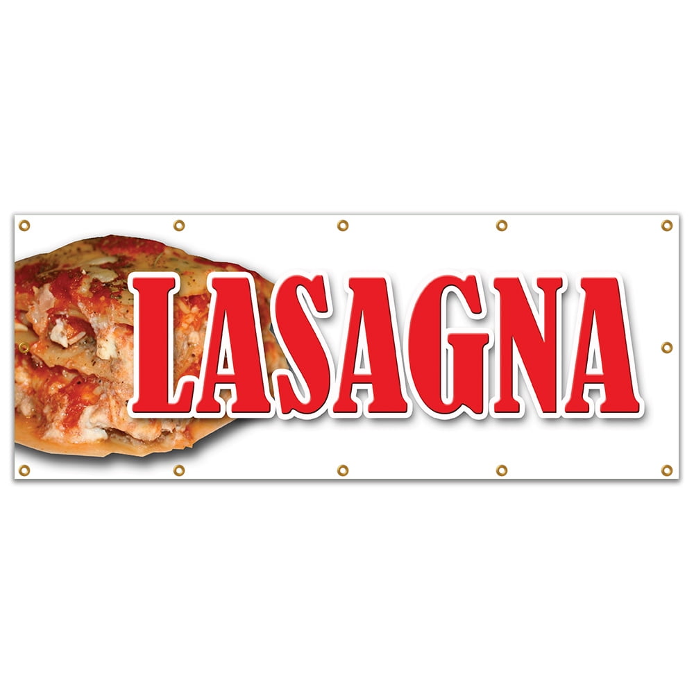 48"x120" LASAGNA BANNER SIGN italian food casserole signs spaghetti ...