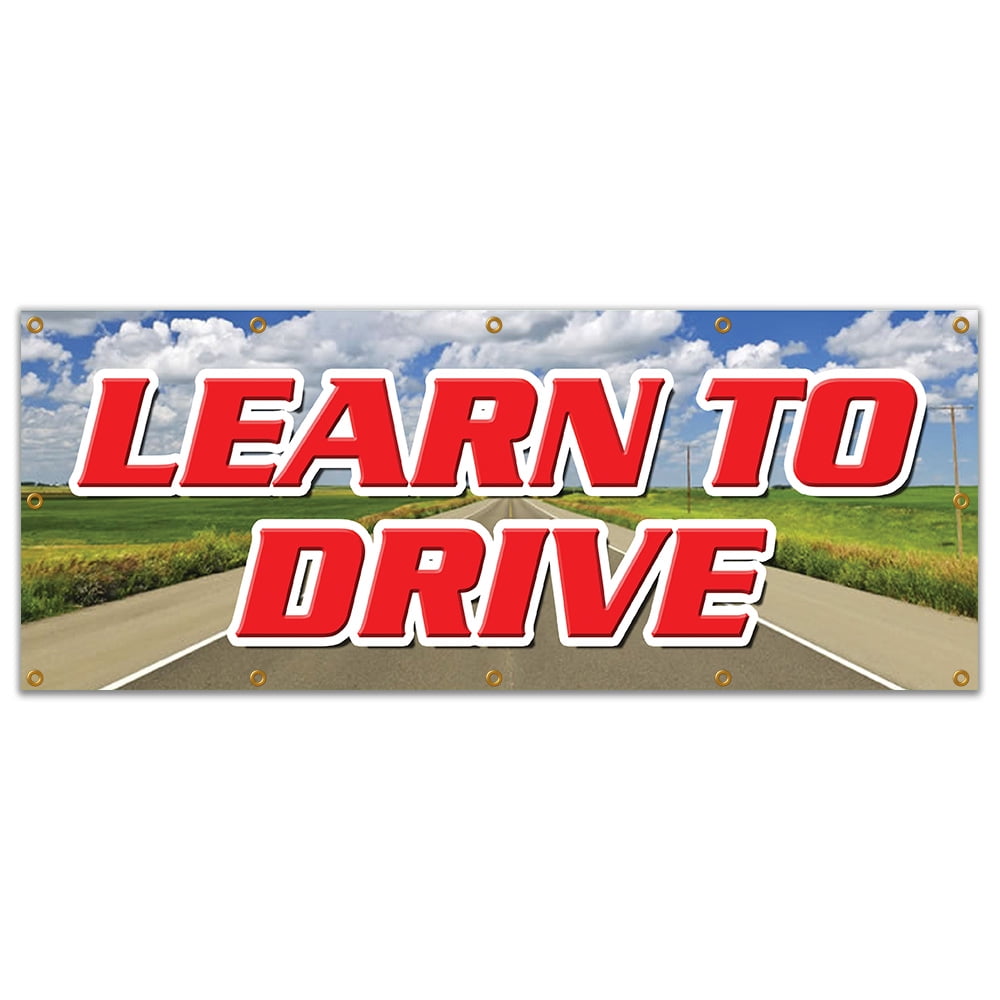 48"x120" LEARN TO DRIVE BANNER SIGN scuba diving gear instructors trips ...