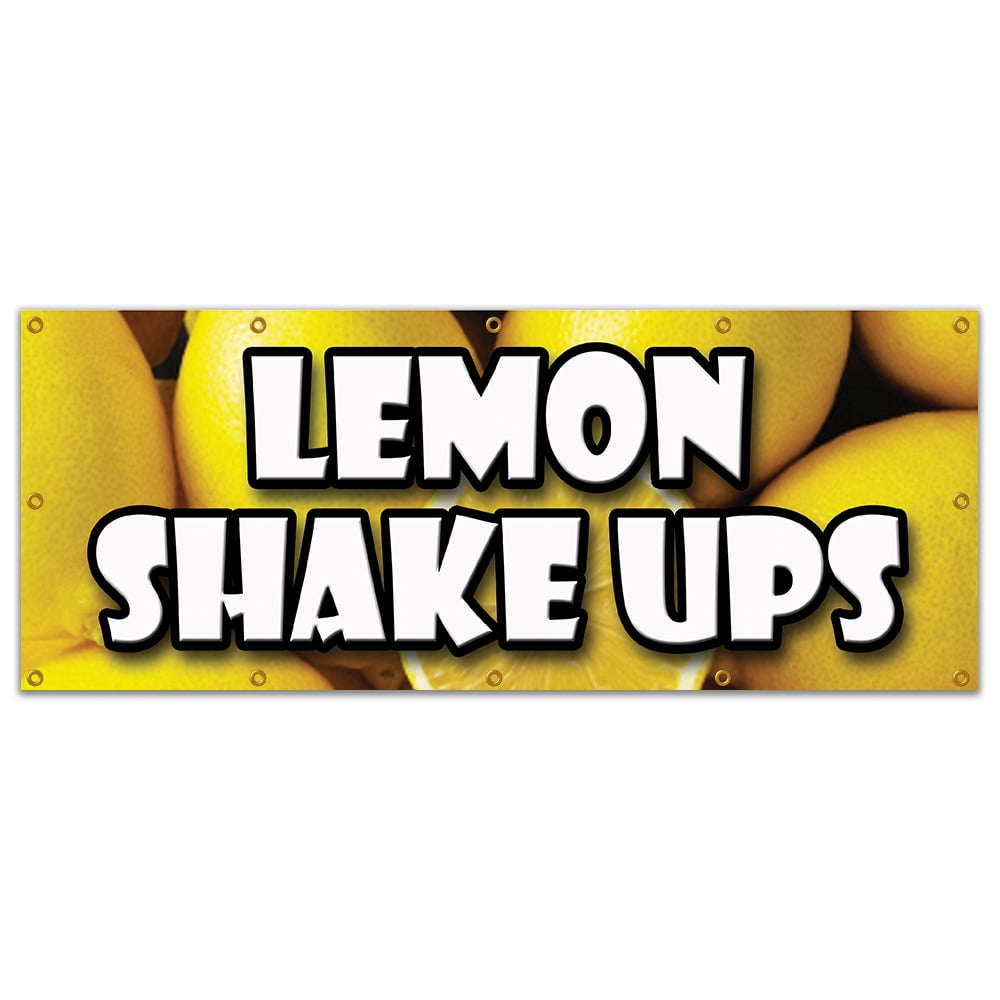48"x120" LEMON SHAKE UPS BANNER SIGN icy cold fresh refreshing ice ...