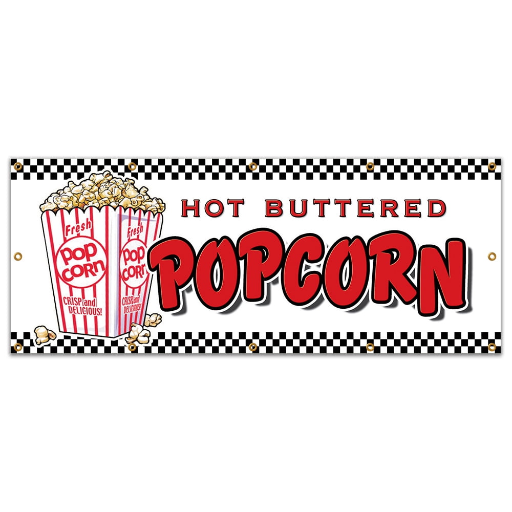 48"x120" POPCORN BANNER SIGN stand cart concession signs - Walmart.com