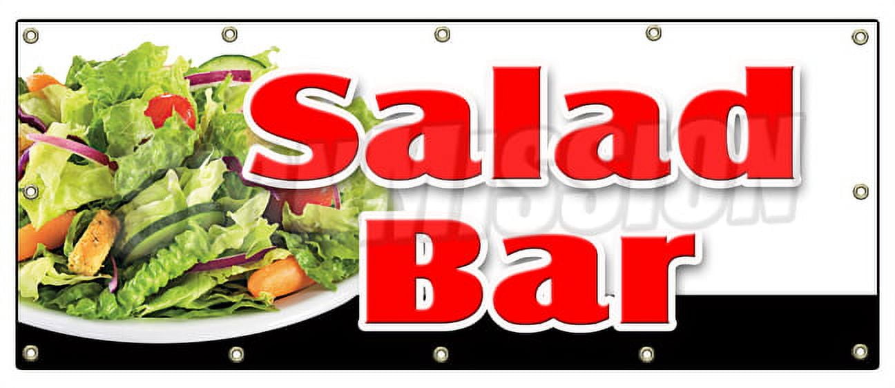 48"x120" SALAD BAR BANNER SIGN dressing restaurant buffet salad ...
