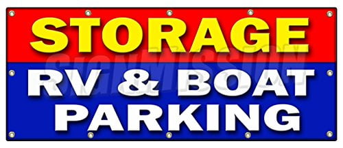48"x120" Storage RV & Boat Parking Banner Sign Short Long Term Secure ...