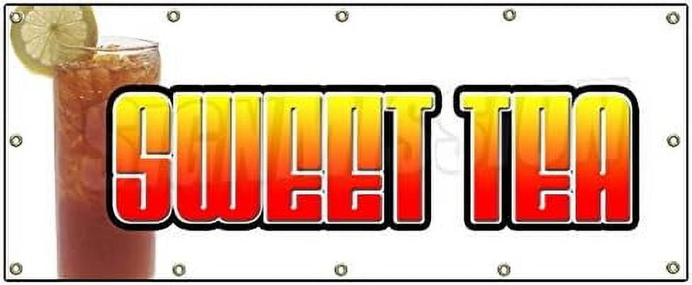 48"x120" Sweet Tea Banner Sign ice iced Drink cart Stand Signs Southern ...