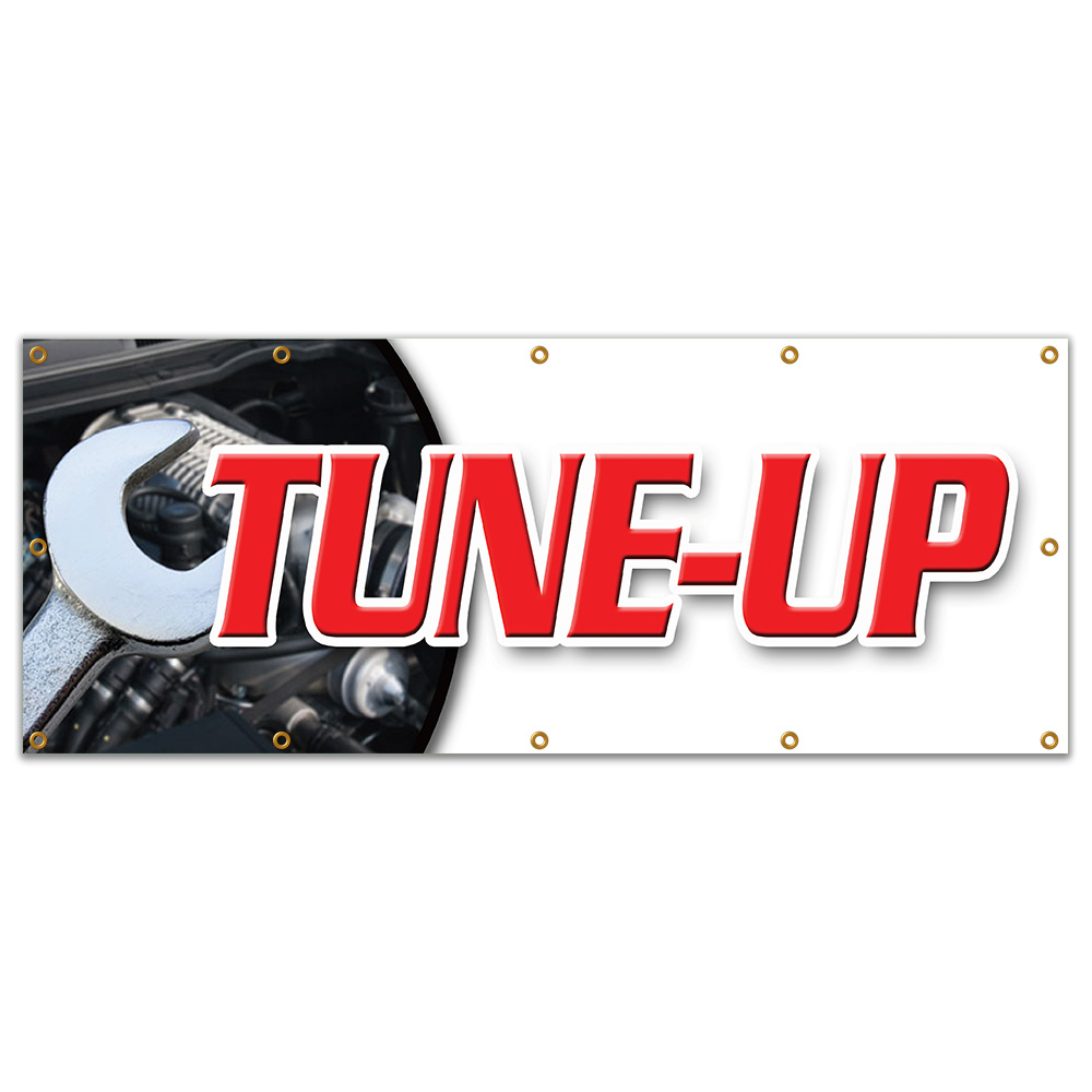 48"x120" TUNE UP BANNER SIGN repair diagnosis fix check engine change ...