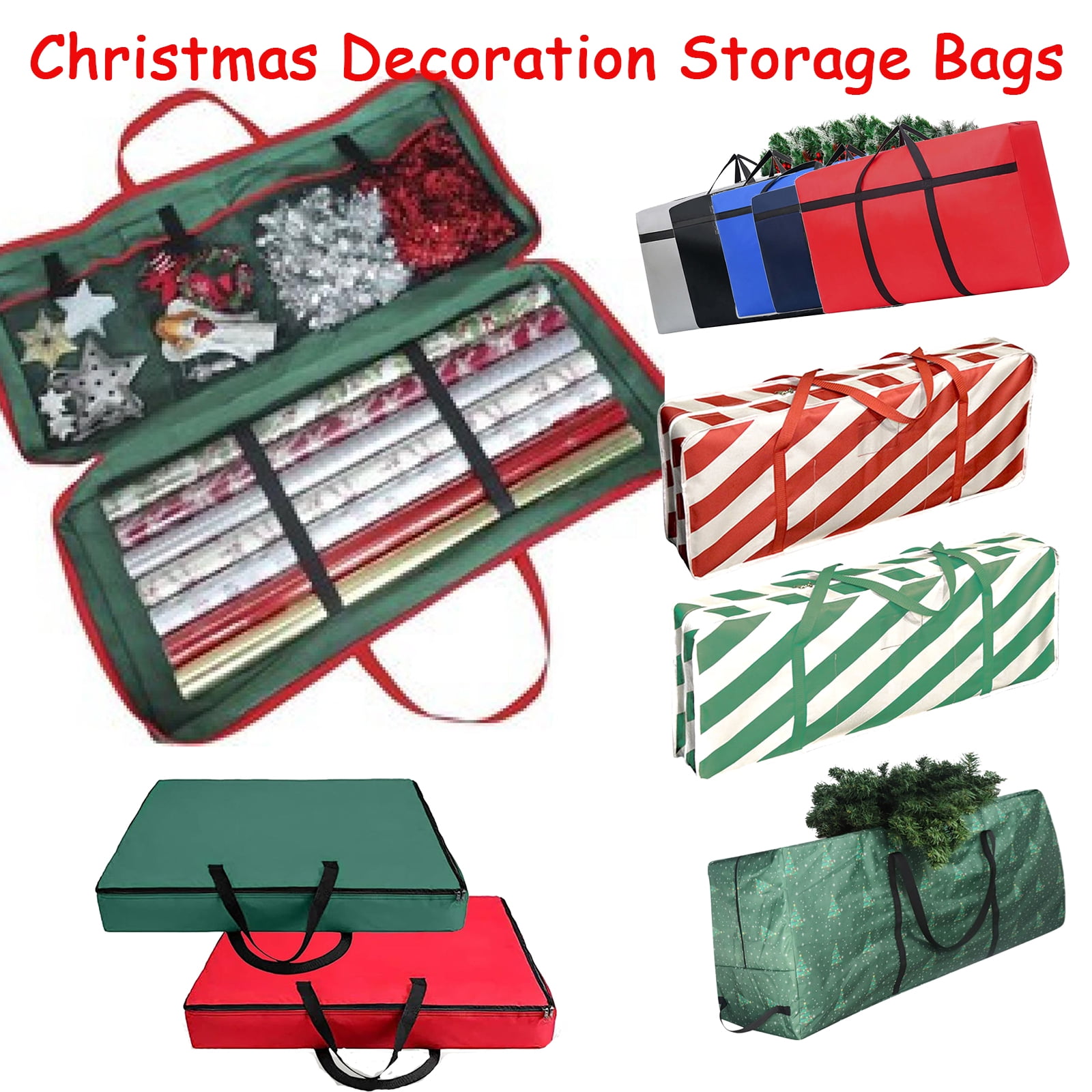 48"x15"x20" Christmas Tree Cover Storage Bag Artificial Holiday Trees ...