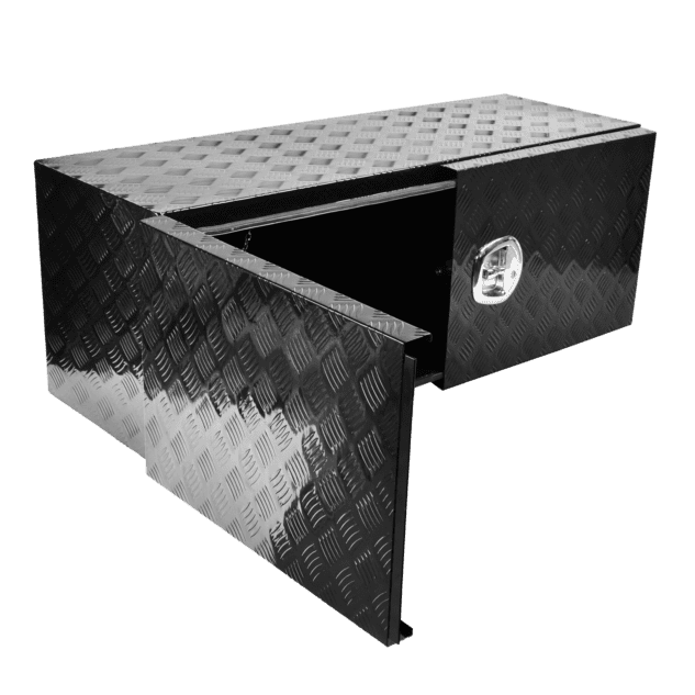 48"x18"x18" Aluminum Truck Bed Tool Box Underbody Storage w/ Barn Door ...