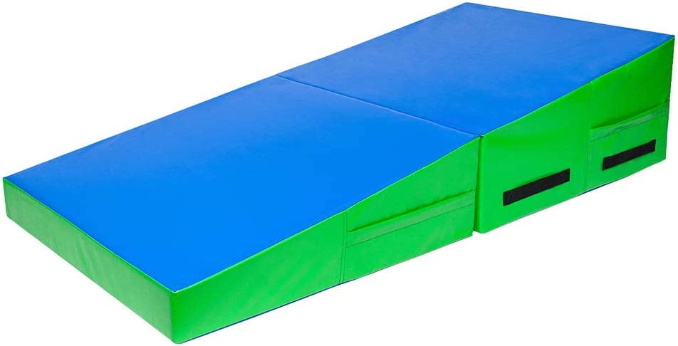 48"x24"x14" Tumbling Mat - Folding Gymnastics Cheese Wedge Mat for Kids ...
