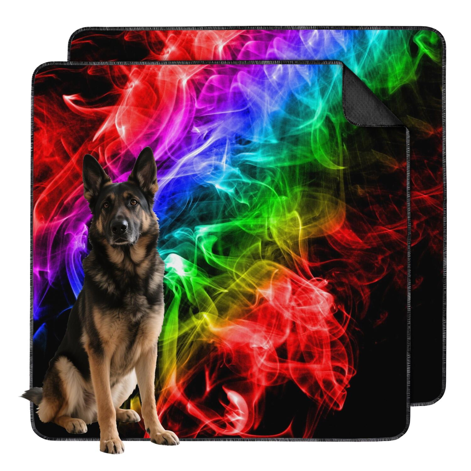 48"x48" Dog Crate Pad Washable, Geometric Pattern Reusable Pee Pads ...