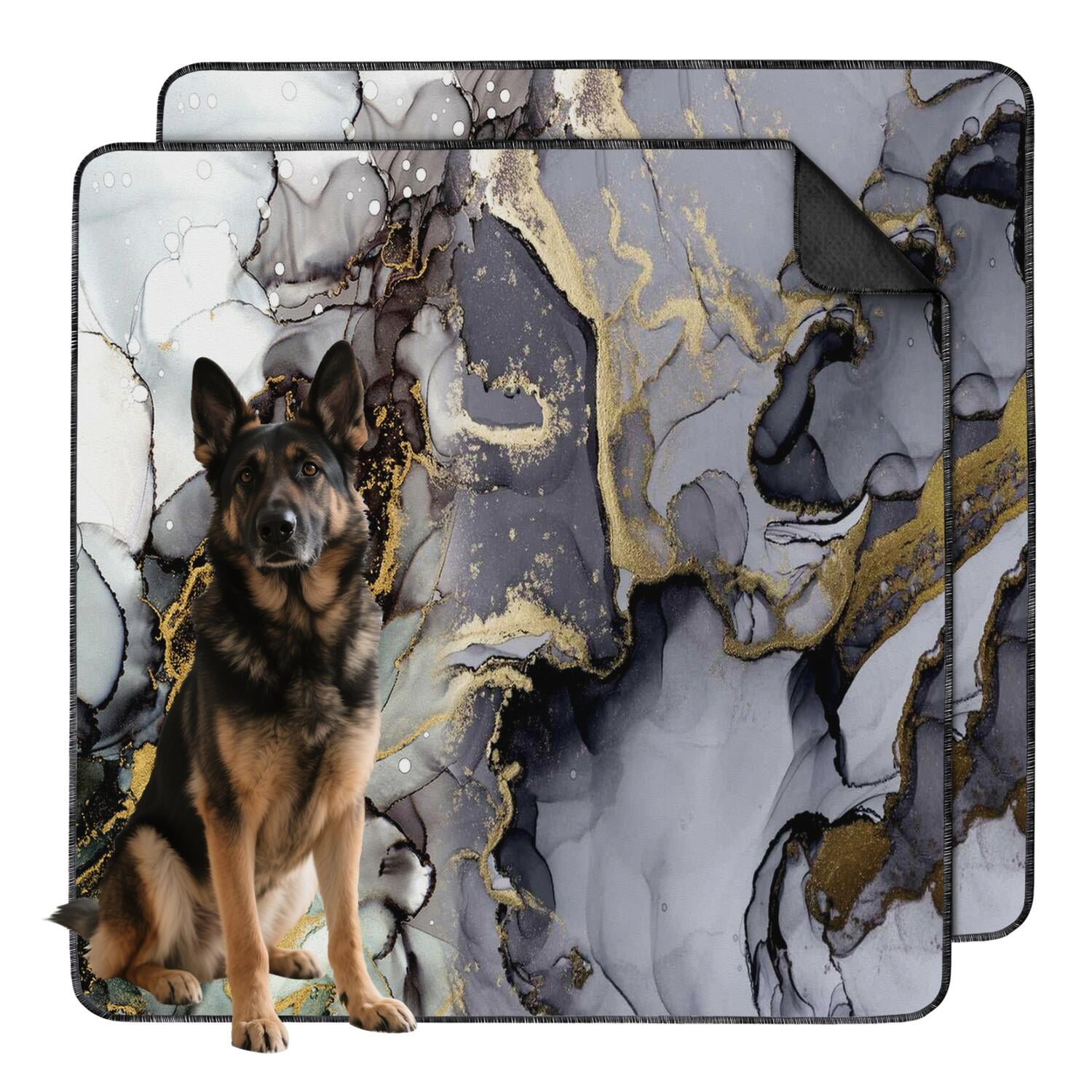 48"x48" Large Washable Dog Pee Pads, Geometric & Leopard Print Reusable ...