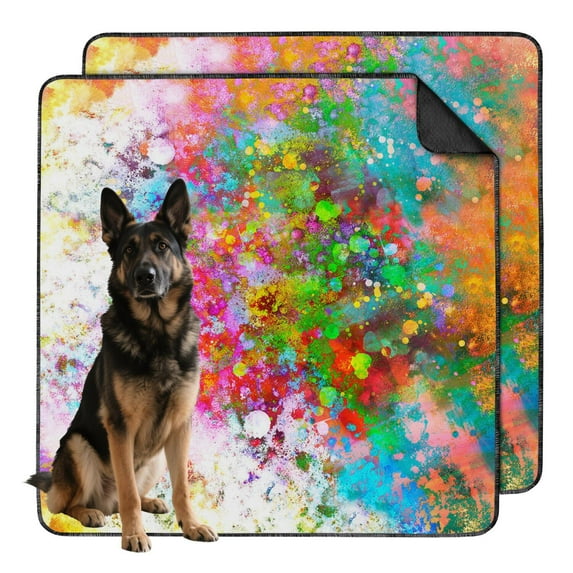 48"x48" Leopard Print Washable Pee Pads, Reusable Potty Pads for Dogs ...