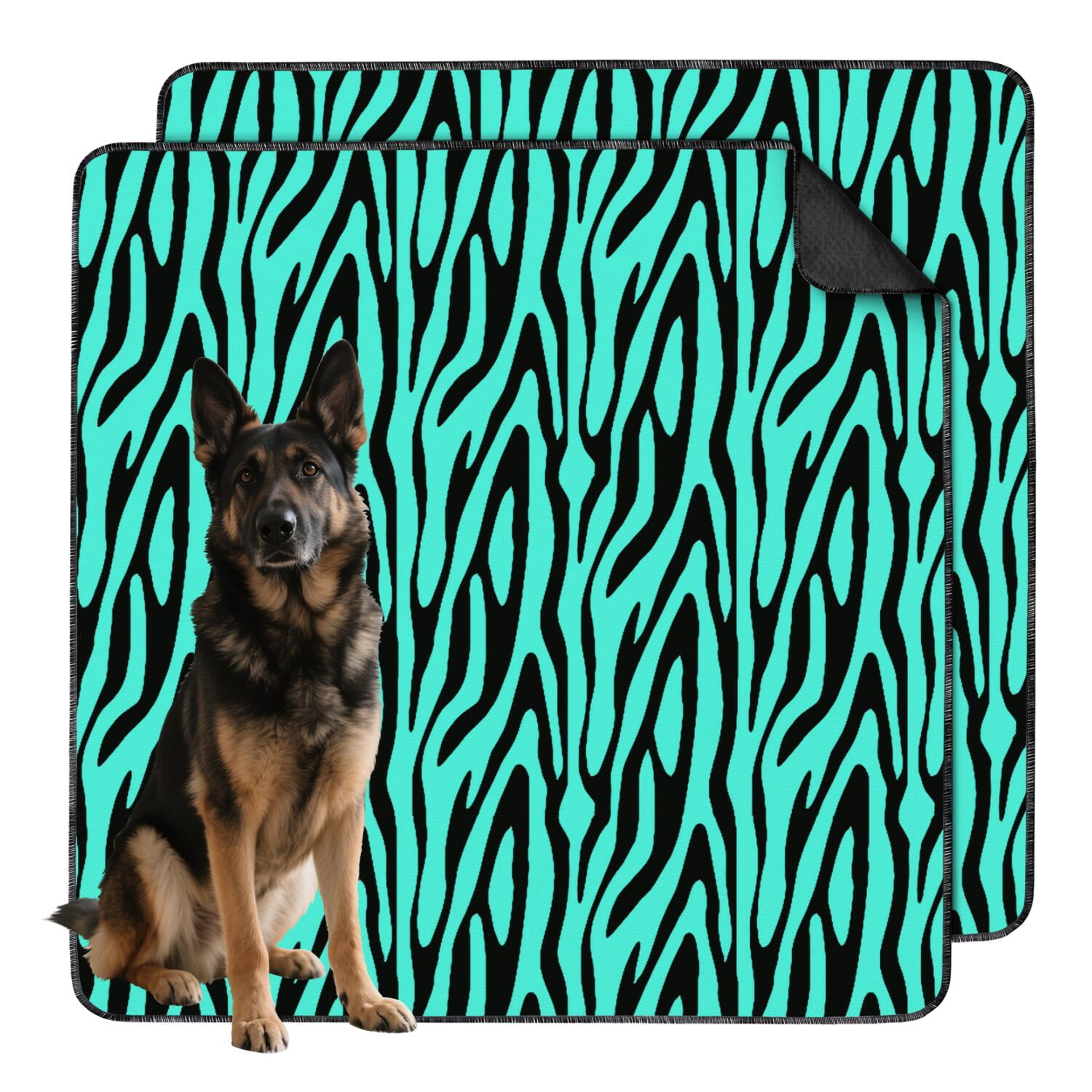 48"x48" Leopard Print Washable Pee Pads, Reusable Potty Pads for Dogs ...