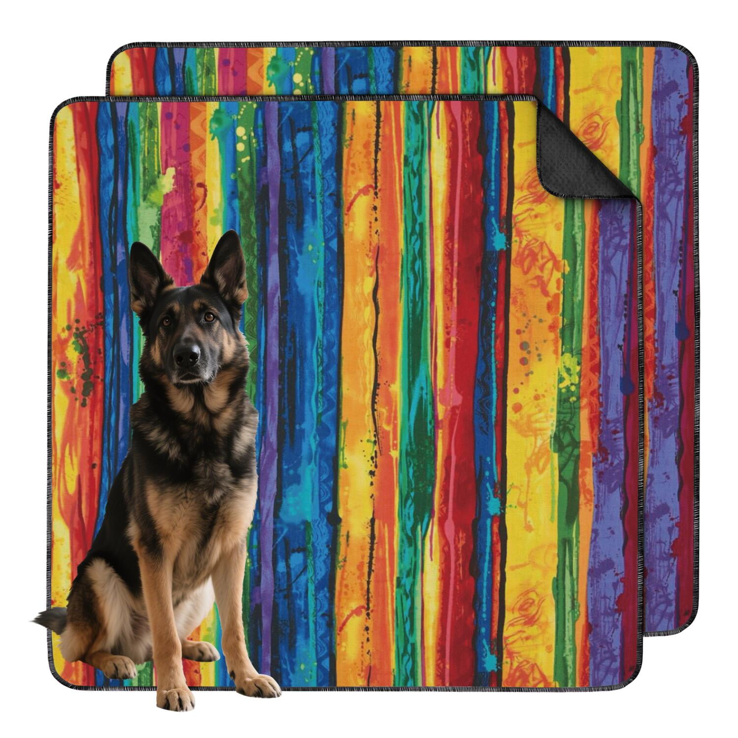 48"x48" Ultimate Washable Pee Pads for Dogs, Leopard & Geometric Print ...