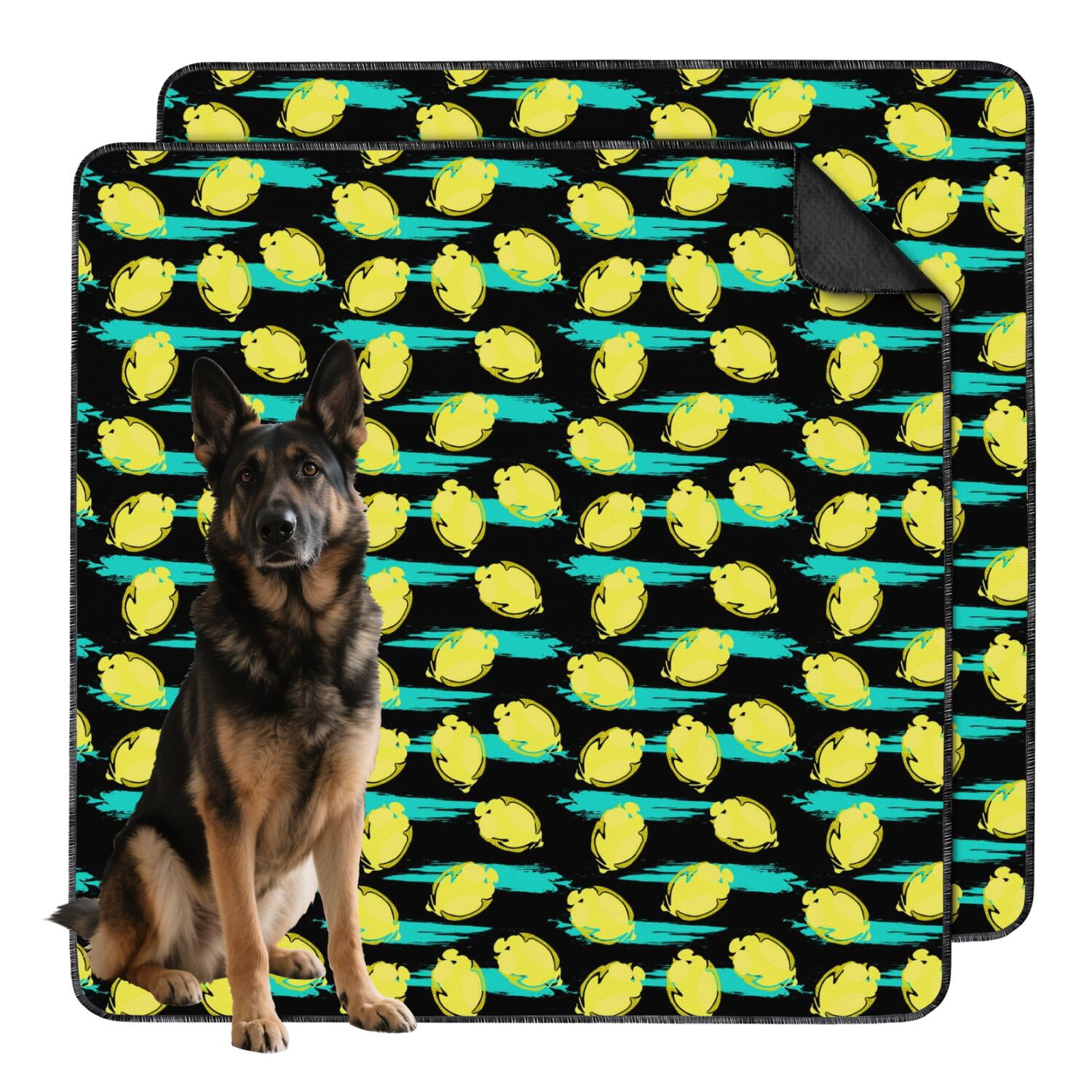 48"x48" Washable Pee Pads with Vibrant Fruit Patterns, Reusable Non ...