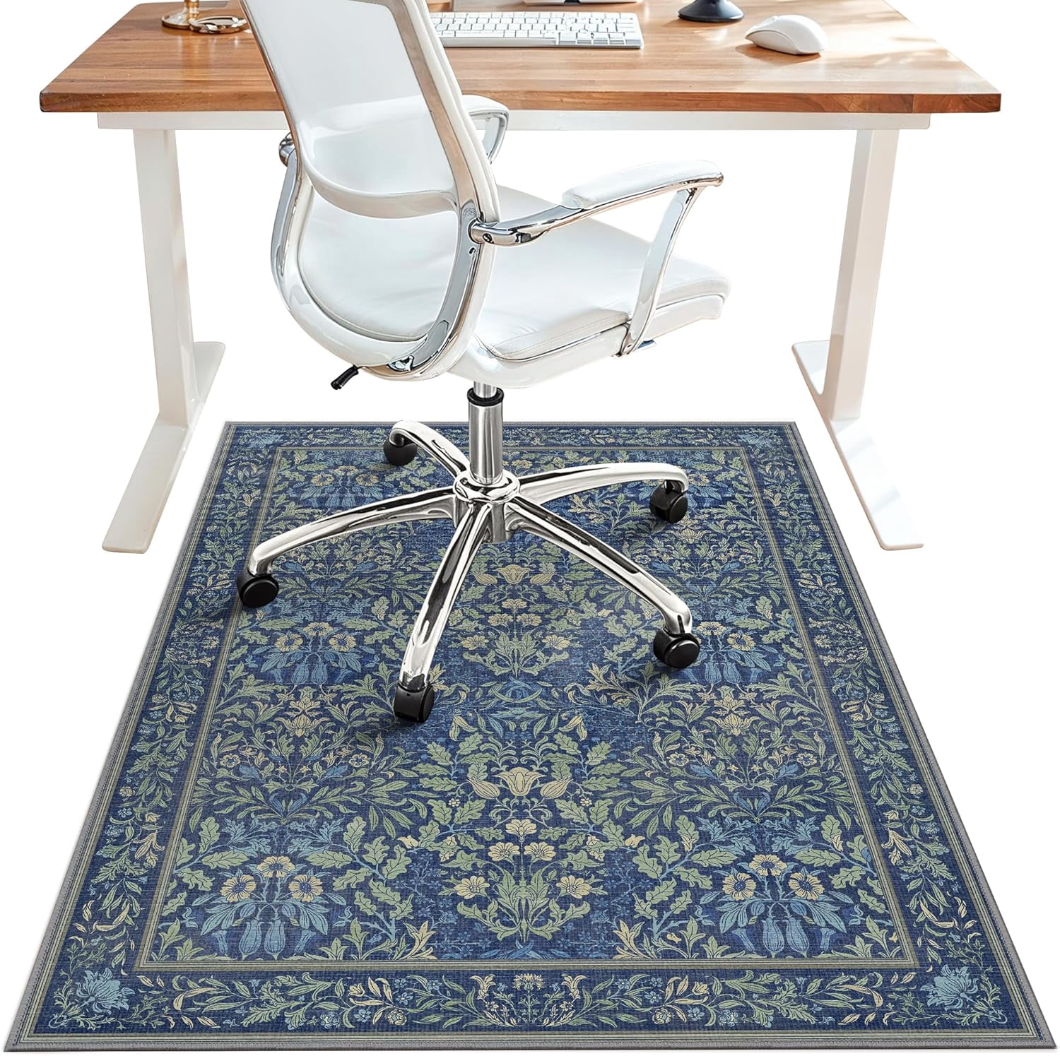 48"x60" Office Chair Mat for Hardwood Tile Floor, Under Desk Carpet ...
