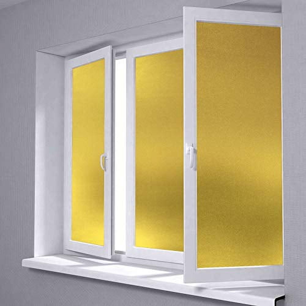 48"x600" (4FTx50FT) Yellow Color Frosted Glass Peel and Stick Window ...
