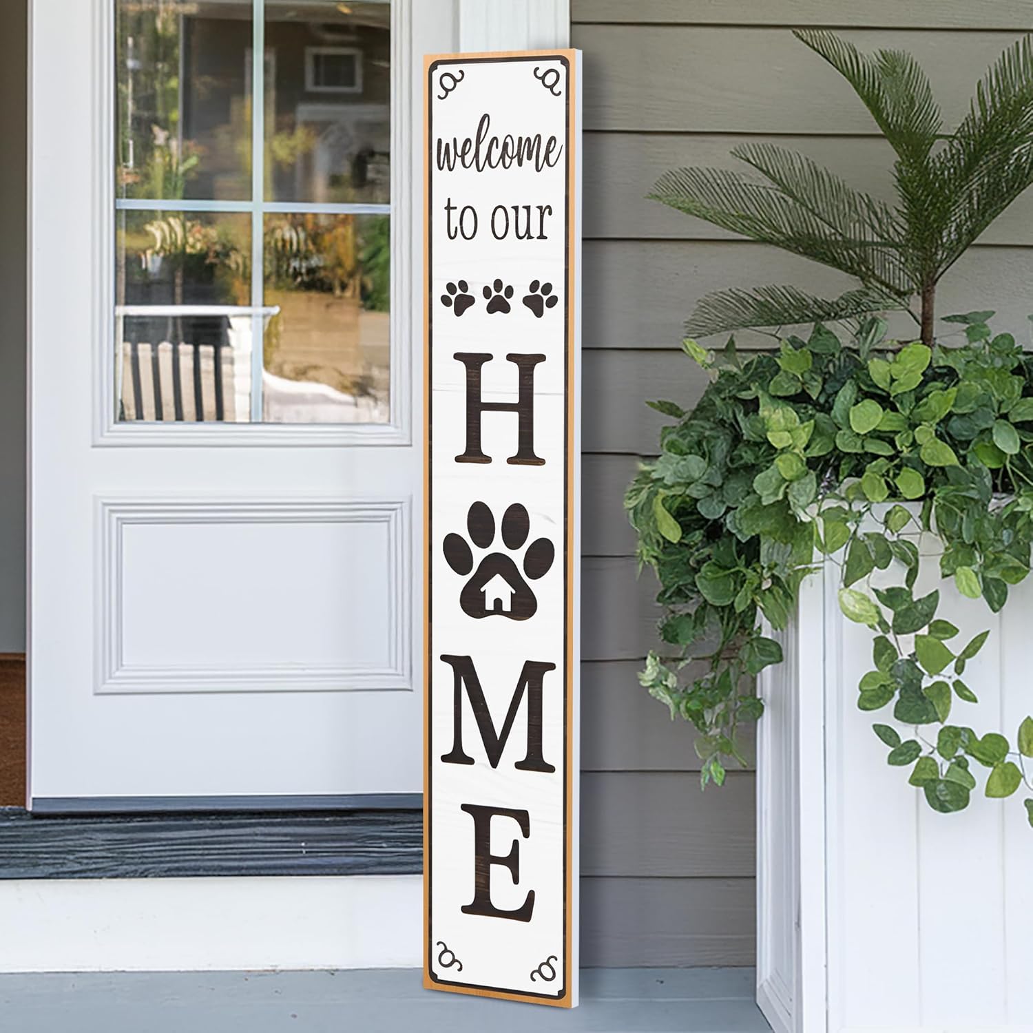 48"x8" Large Welcome Sign for Front Door, PVC Welcome Sign for Front ...
