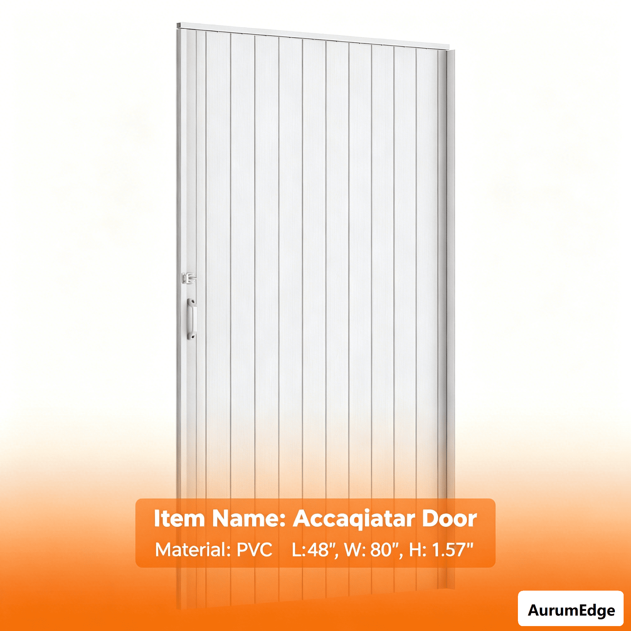 48"x80" Premium Foldable Accordion Doors, PVC Folding Door for Interior ...