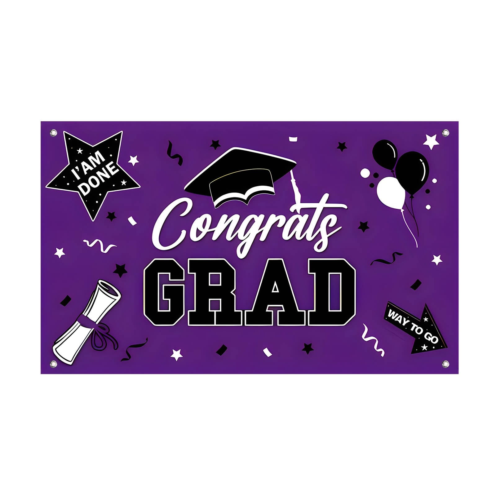 480*210cm Graduation Outdoor Garage Door Banner Large Graduation ...