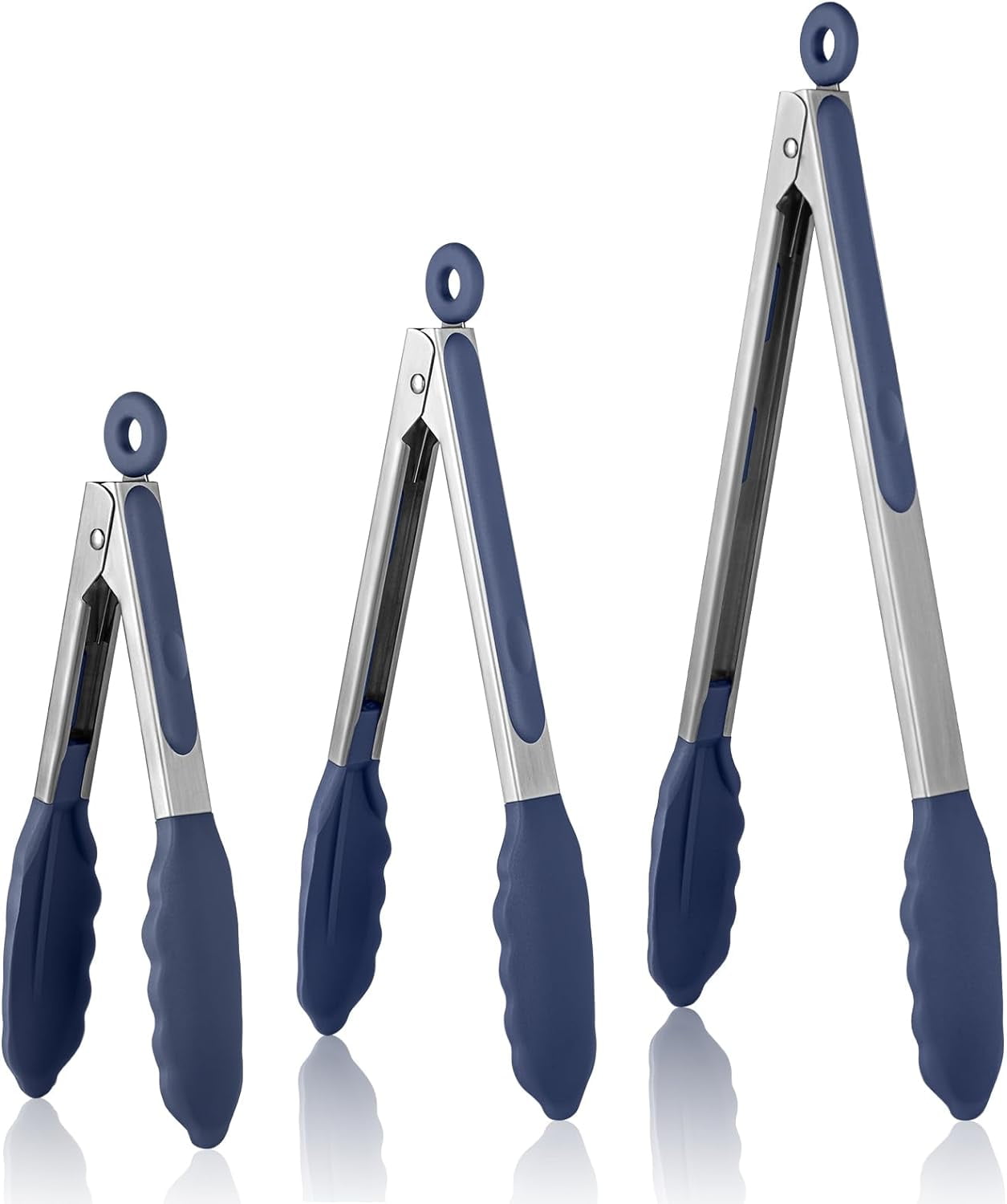 480°F Heat Resistant Kitchen Tongs: U-Taste 7/9/12 inch Silicone ...