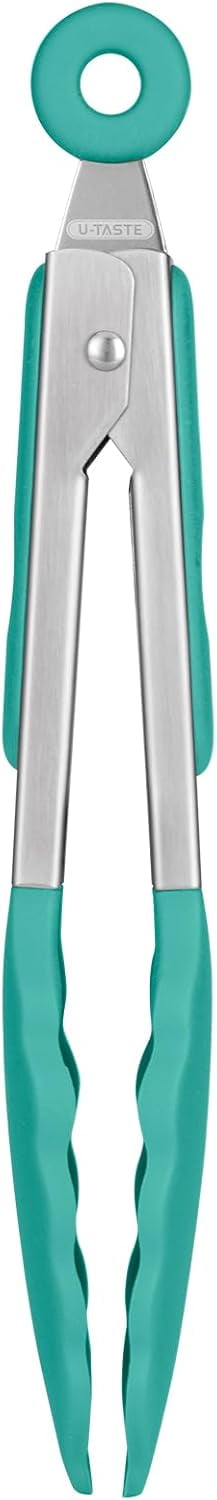 480°F Heat Resistant Kitchen Tongs: U-Taste 7in Silicone Cooking Tong ...
