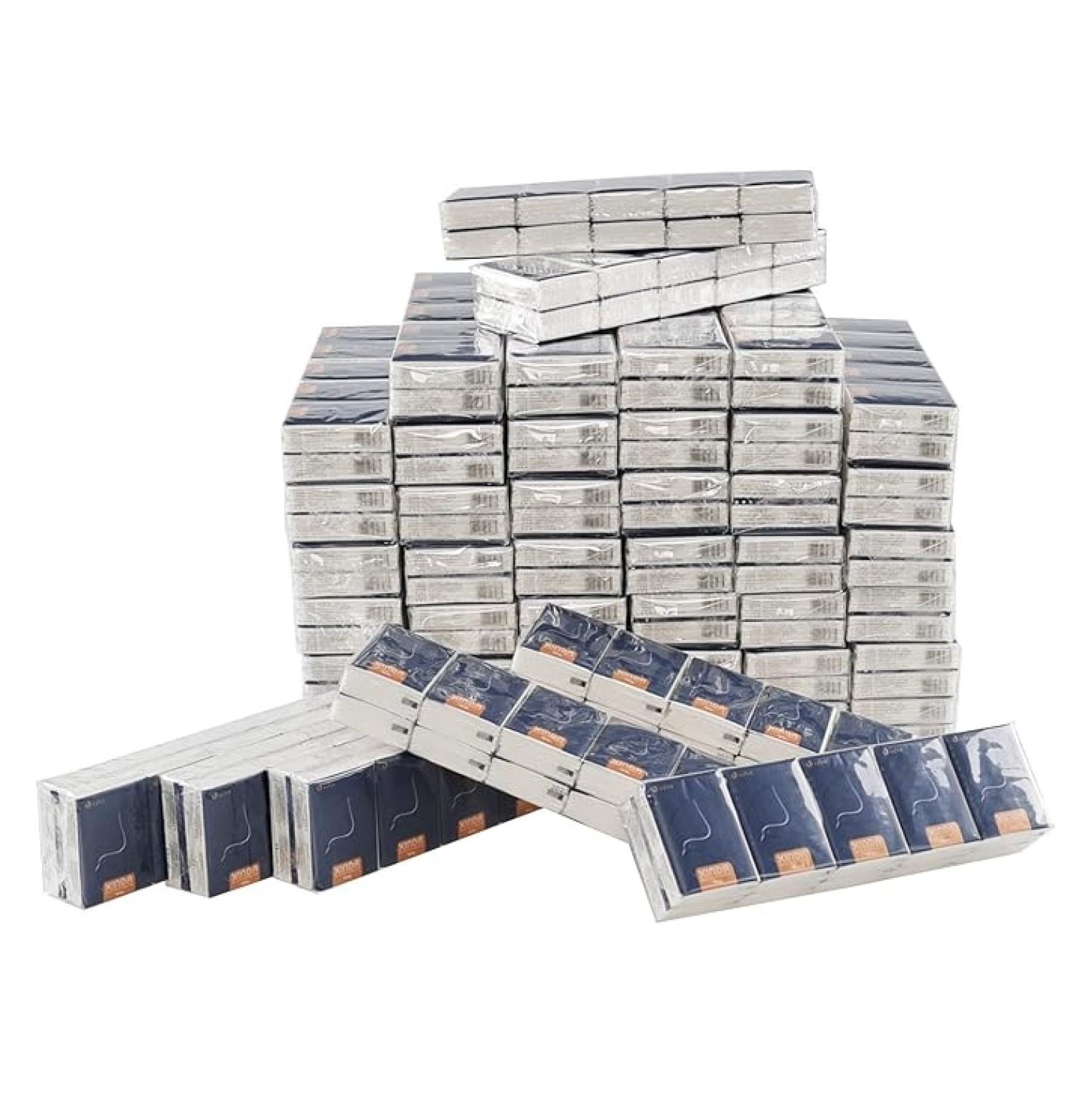 480-Pack Pocket Facial Tissues - 4-Ply Mini Soft Tissue Packets - 2.6 ...