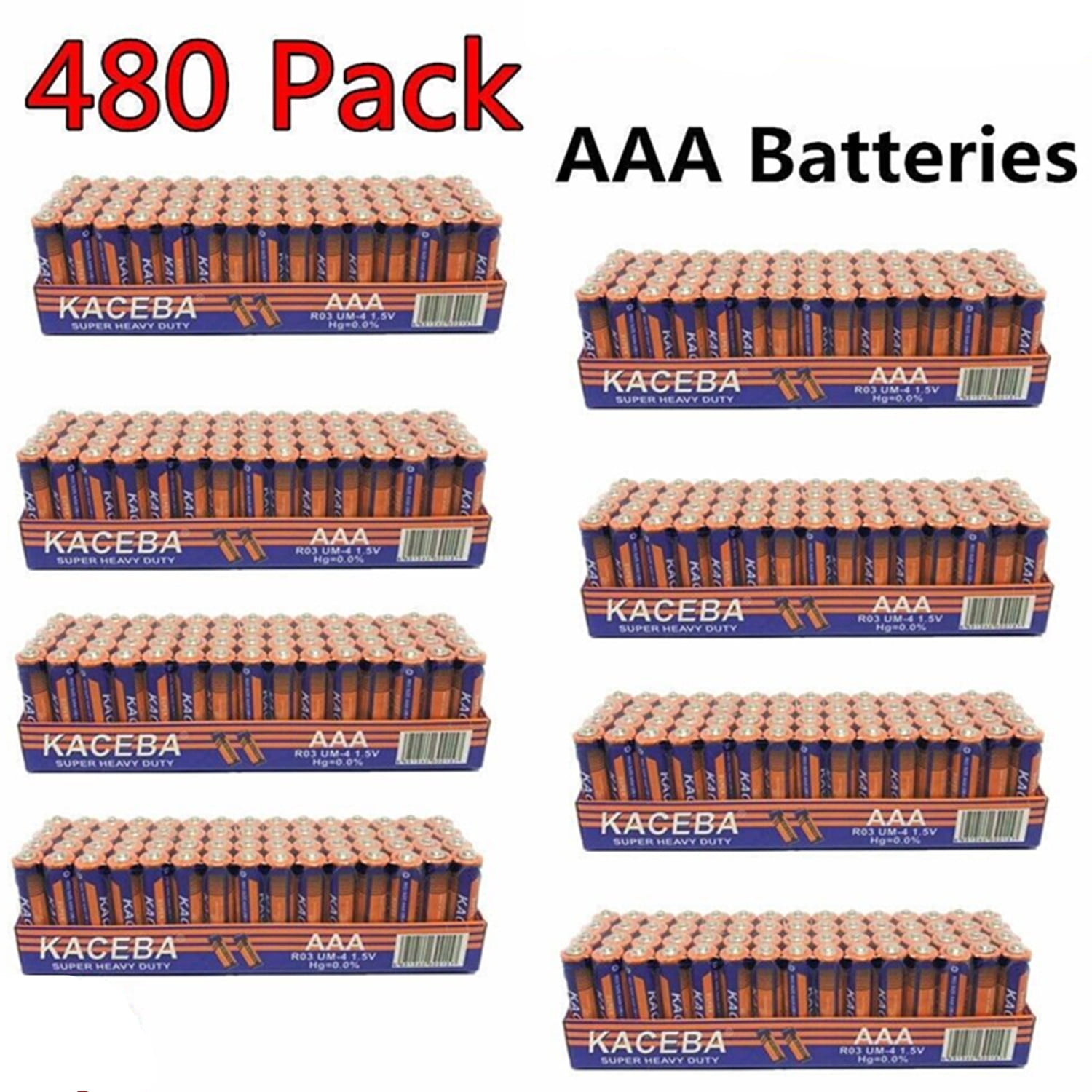 480 Pack of AAA Batteries Extra Heavy Duty 1.5v. 480 Pack Wholesale ...