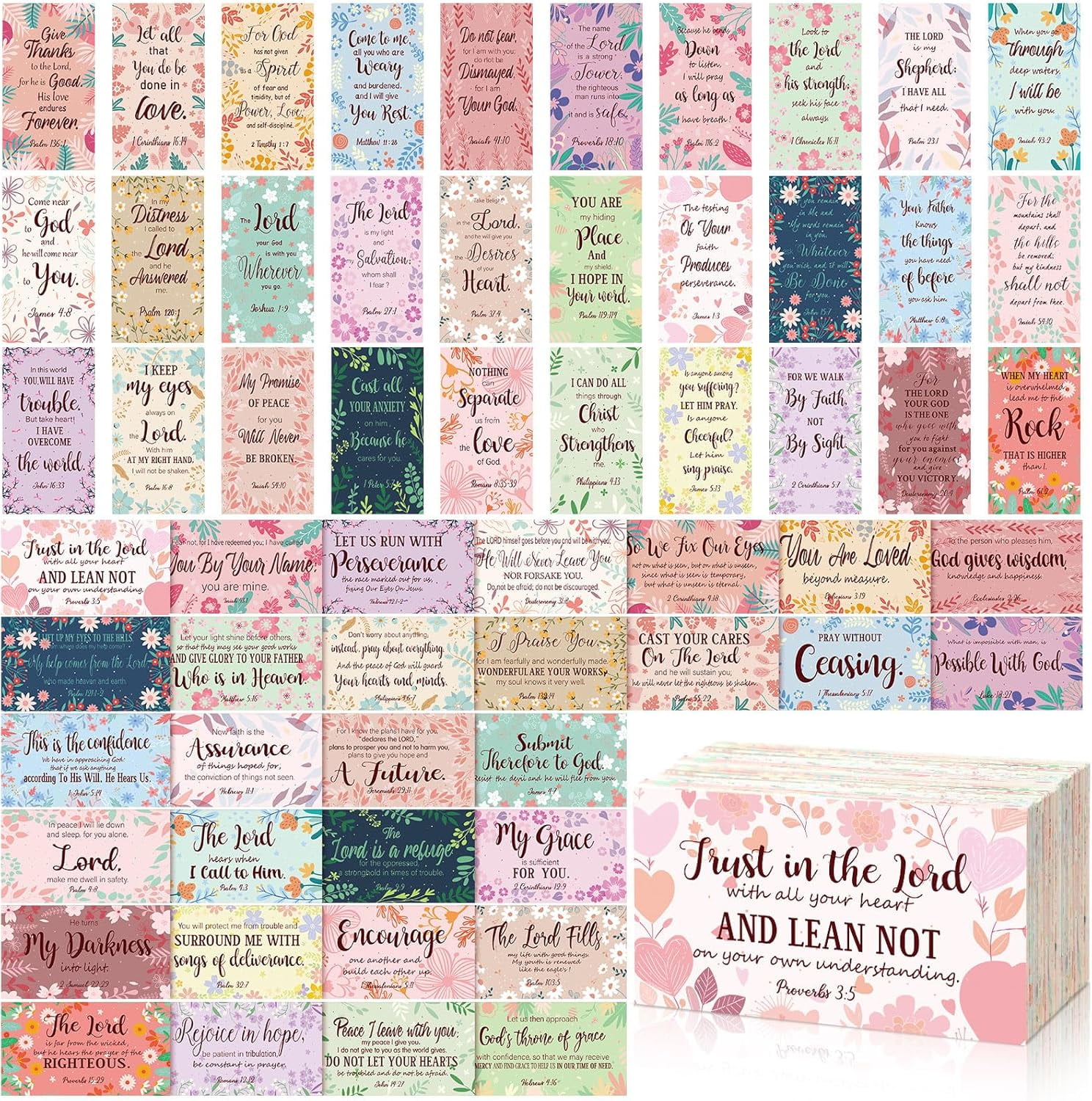 480 Pcs Bible Verse Cards With Full Scripture Bulk Mini Prayer Cards ...
