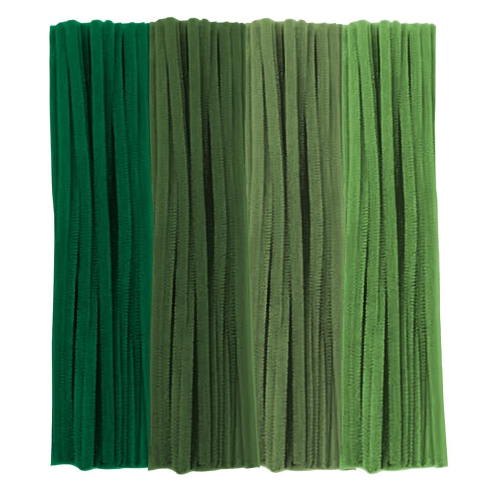 Pipe Cleaners, 100 Pieces Chenille Stems Craft, 12 inch Long Fluffy ...