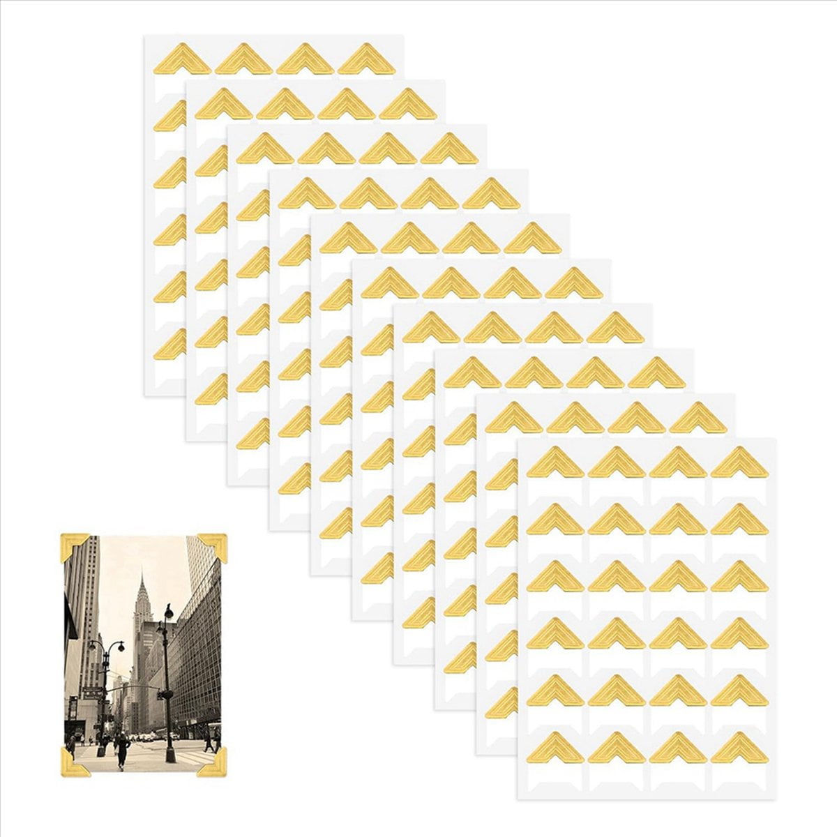 480 Pieces Photo Corners for Scrapbooking, Gold Photo Corner Stickers ...