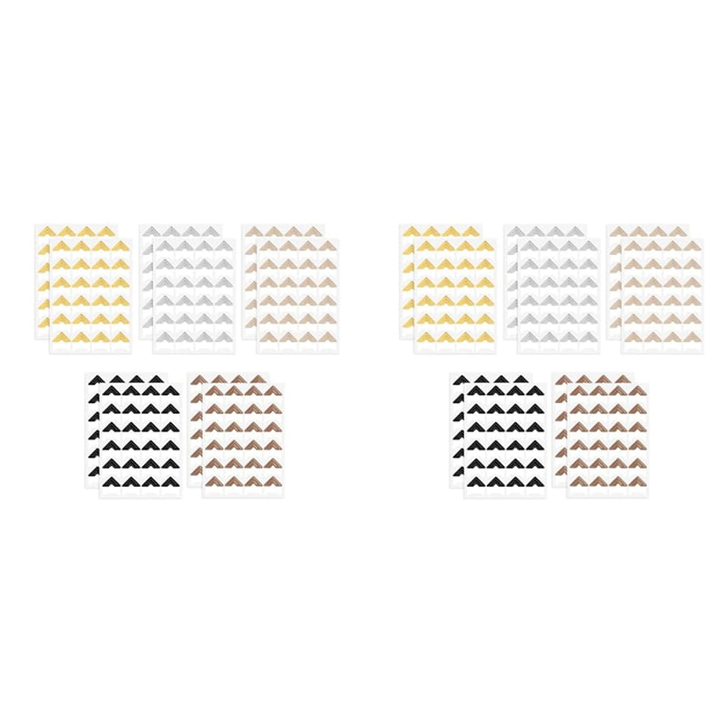 480 Pieces Photo Corners for Scrapbooking, Gold Photo Corner Stickers ...