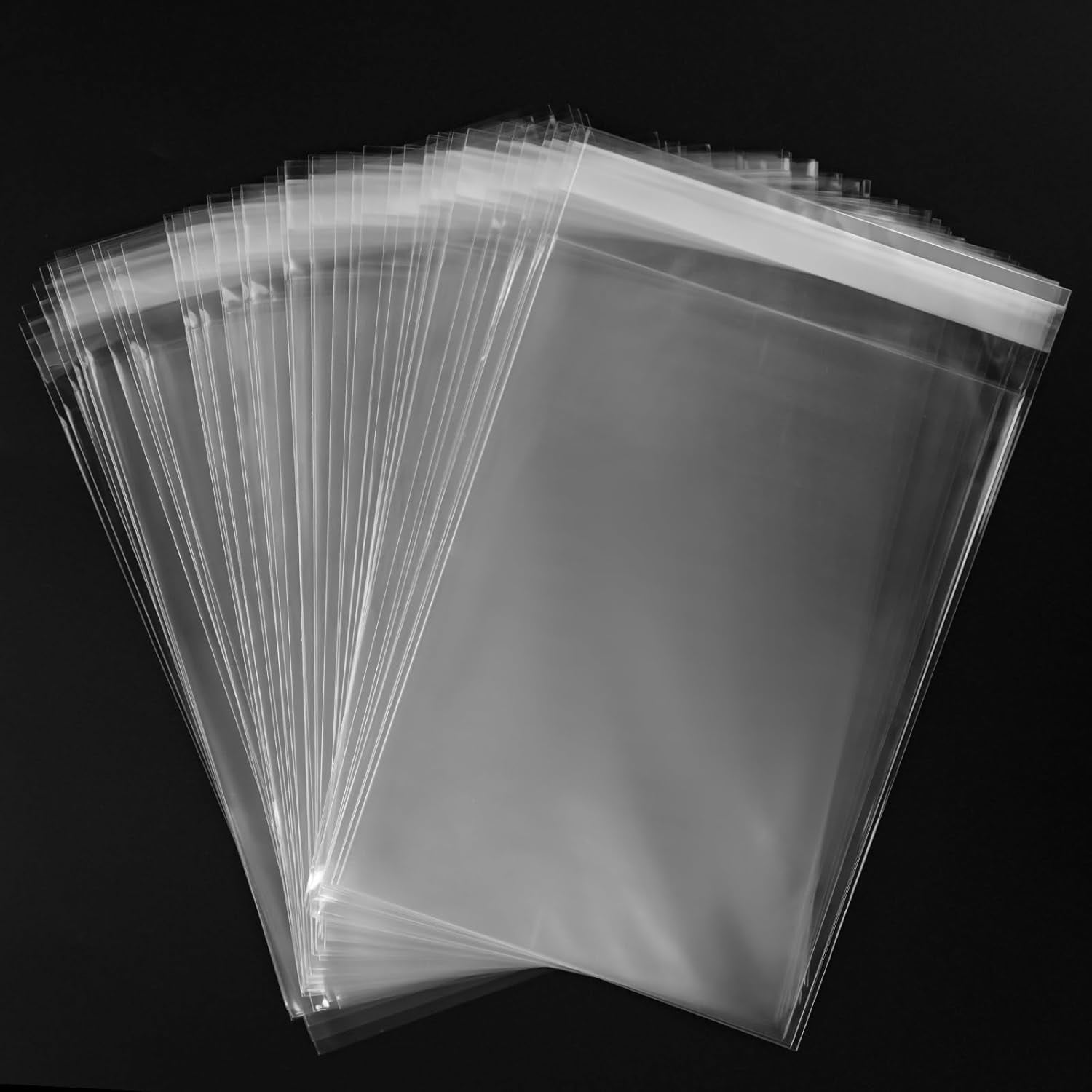 480 transparent glass paper polyethylene bags, self sealing glass bags ...