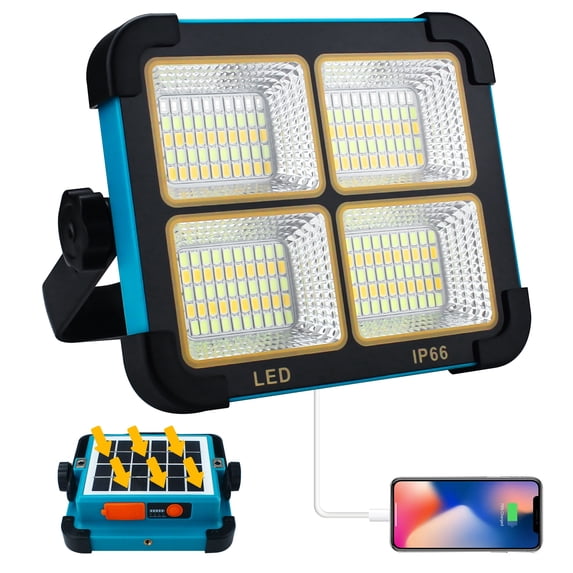 4800mah Portable Solar Lantern LED Tent Light Rechargeable Lantern ...