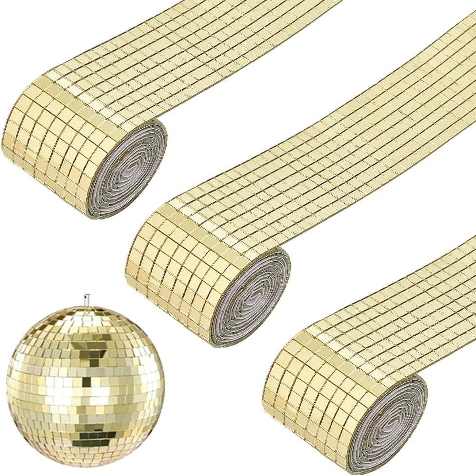 4800pcs Self-Adhesive Mirror Mosaic Tiles Gold Square Glass Mirror ...