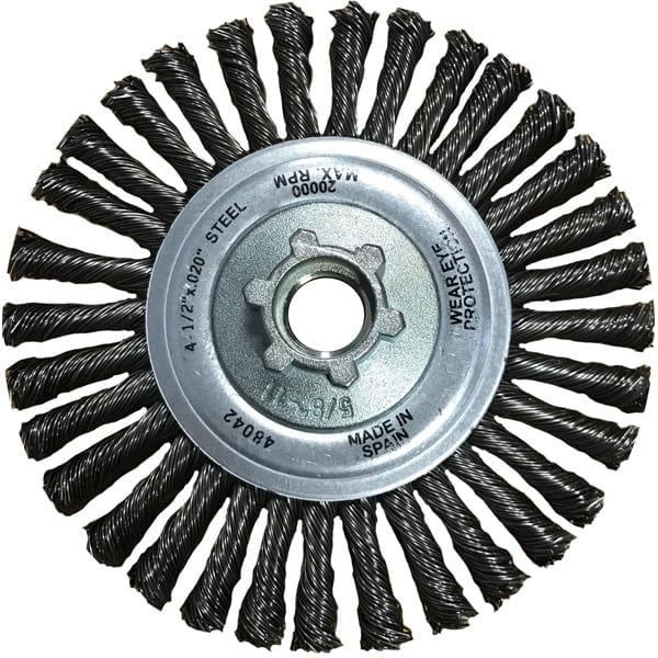 48042BPRO 4-1/2" Stringer Bead Knot Wire Wheel, 32 Knots, .020" Steel ...