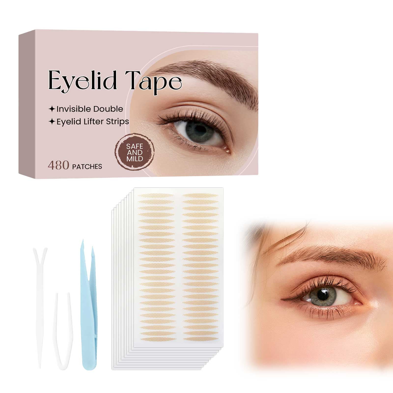 480Count Eyelid Tape, Eyelid Lifter Strips, Double Eyelid Tape for ...