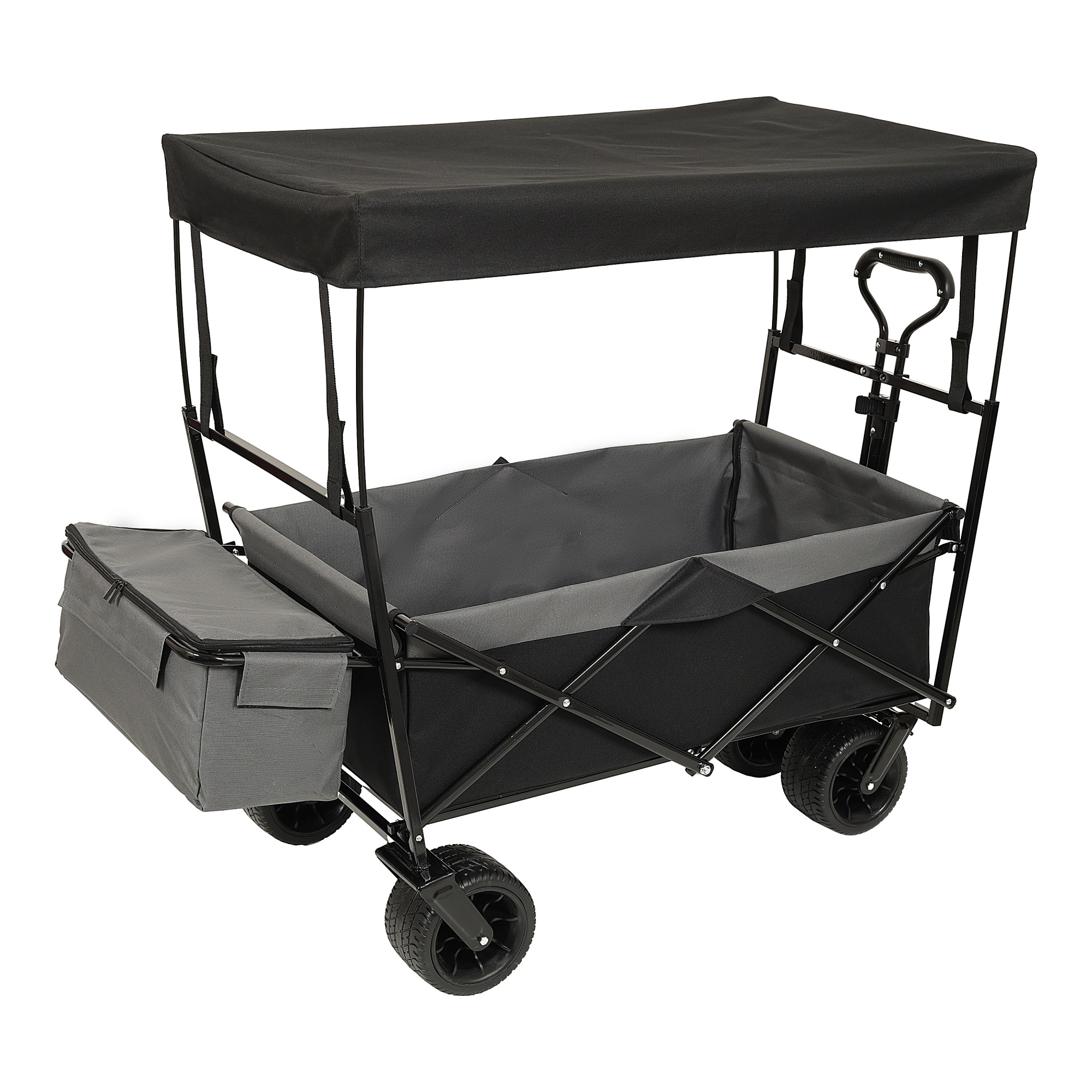 480Lbs Collapsible Wagon with Canopy,Wagon Stroller with 7" All-Terrain ...