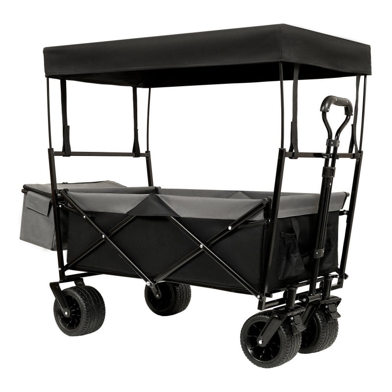 480Lbs Collapsible Wagon with Canopy,Wagon Stroller with 7" All-Terrain ...
