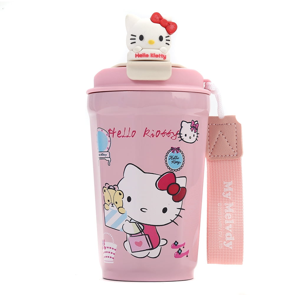 480ML Hello Kitty Cold Bottle Cute Melody Kuromi Mug Cup KT Stainless Steel Water Bottle Tumbler ...